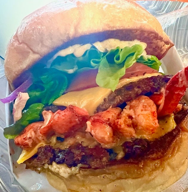 lobster cheeseburger